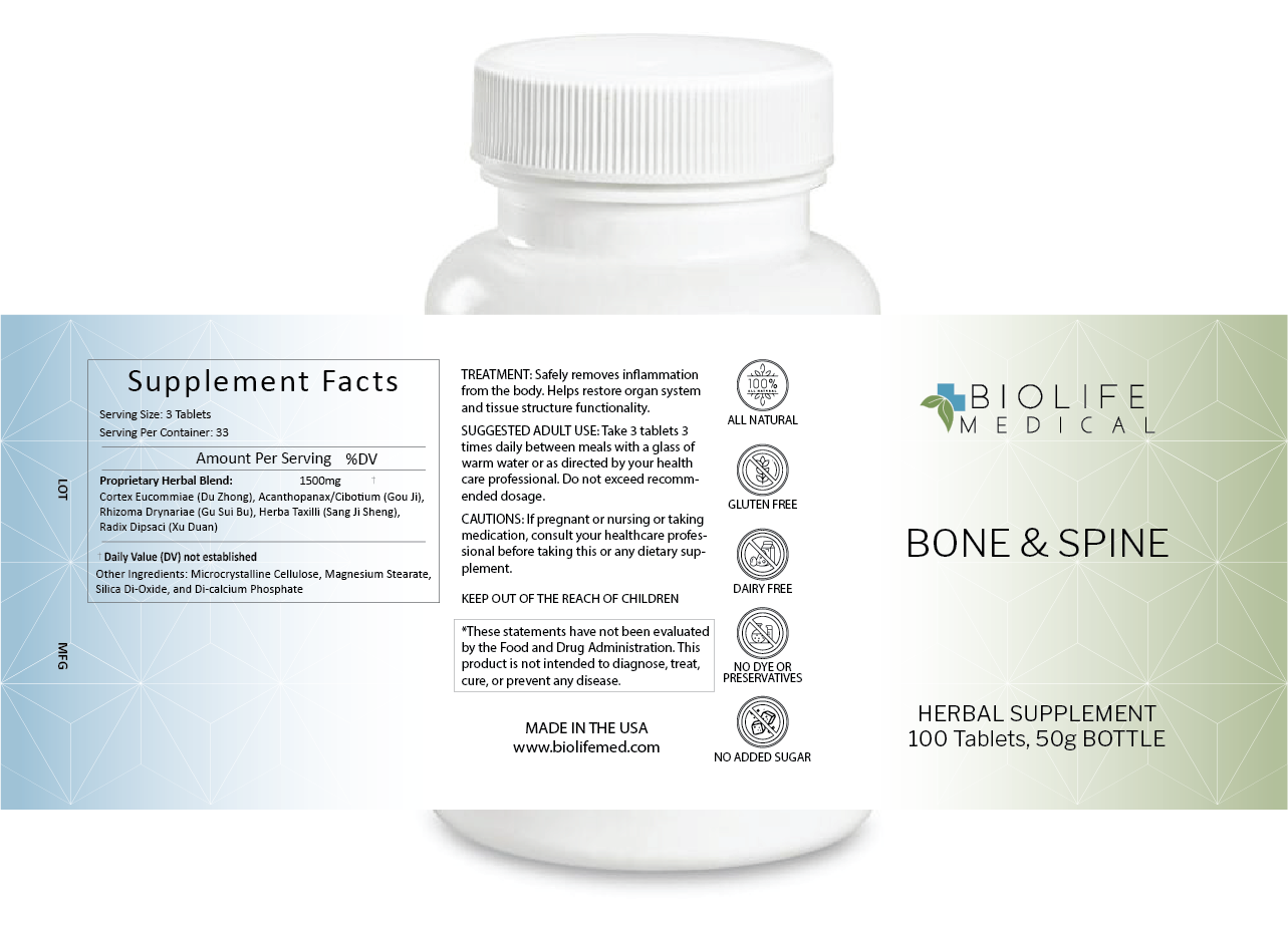 Bone and Spine - Du Gu Liu Sang Yin - BioLife Medical